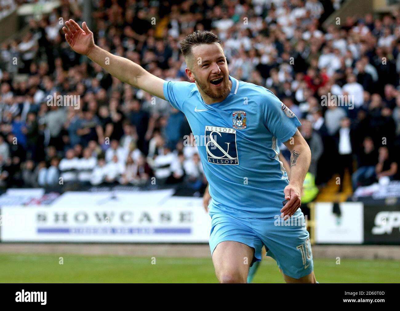 Coventry City's Marc McNulty celebrates scoring his side's second goal ...