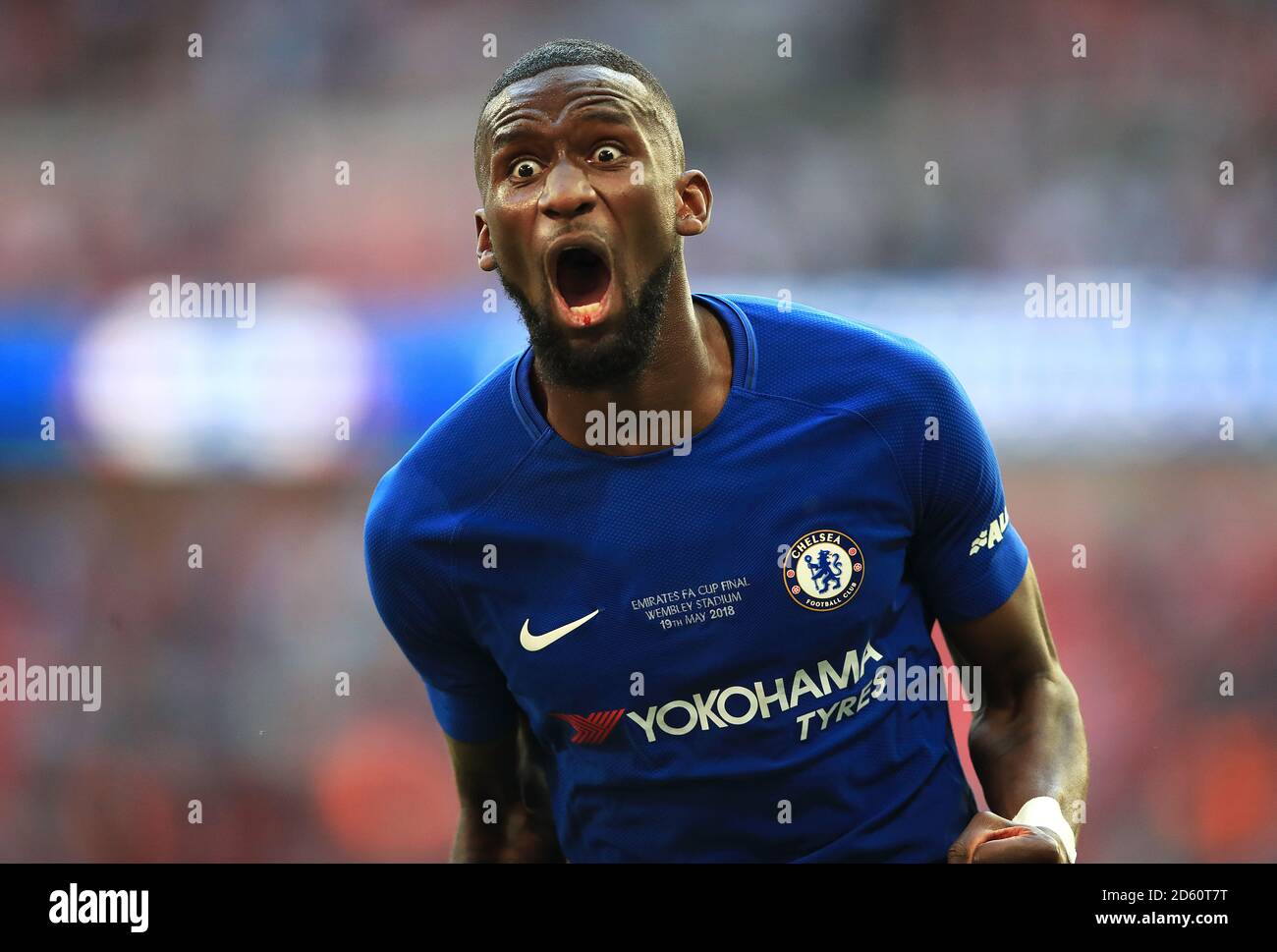 Chelsea's Antonio Rudiger celebrates victory at the final whistle Stock ...