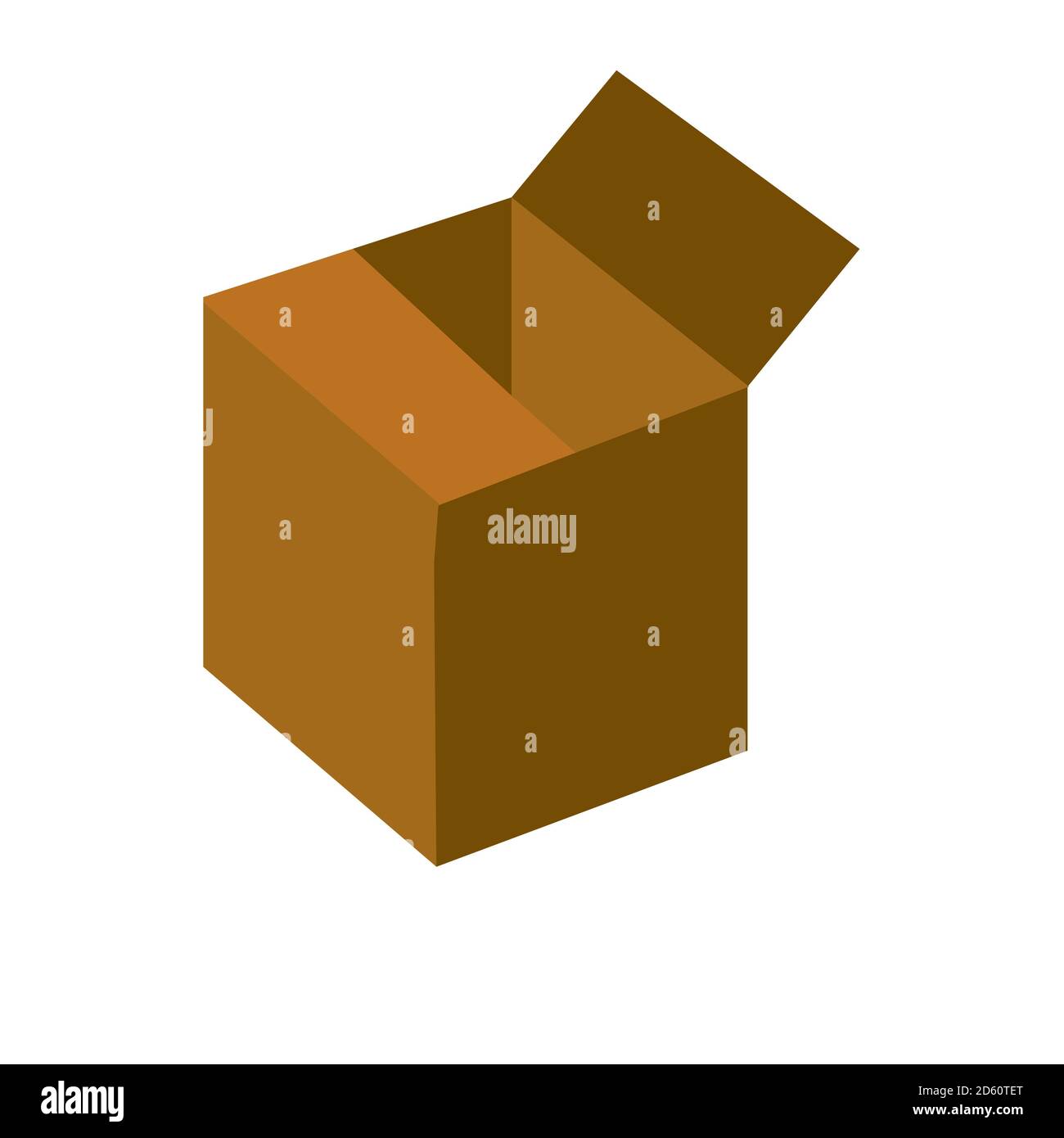 realistic brown square package box logo design vector illustration ...