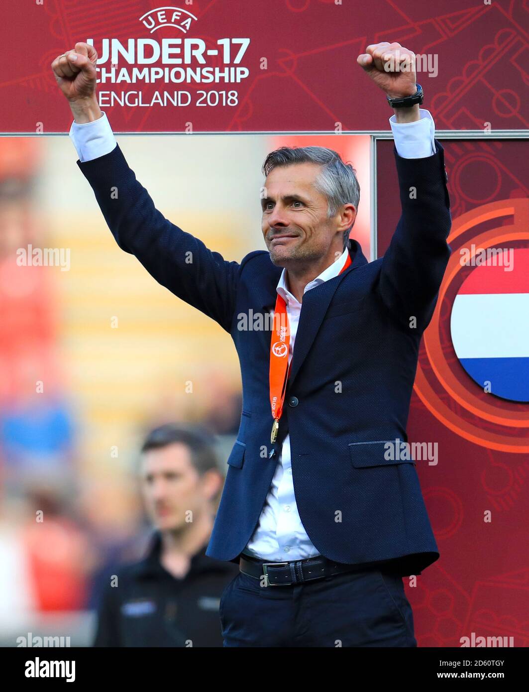 Netherlands U17 Head Coach Kees van Wonderen celebrates Stock Photo - Alamy