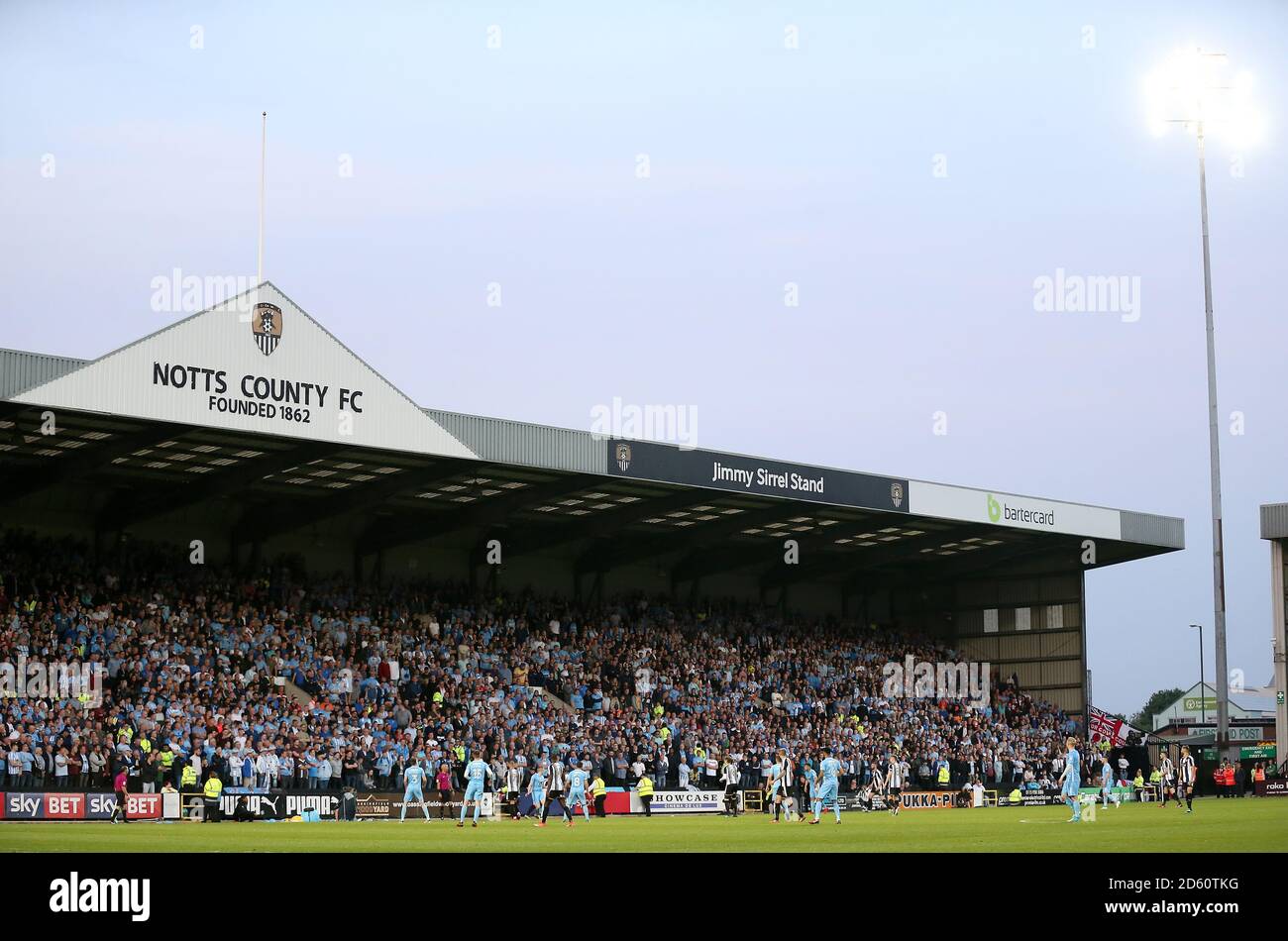 A view of the Jimmy Sirrel Stand at Meadow Lane Stock Photo - Alamy