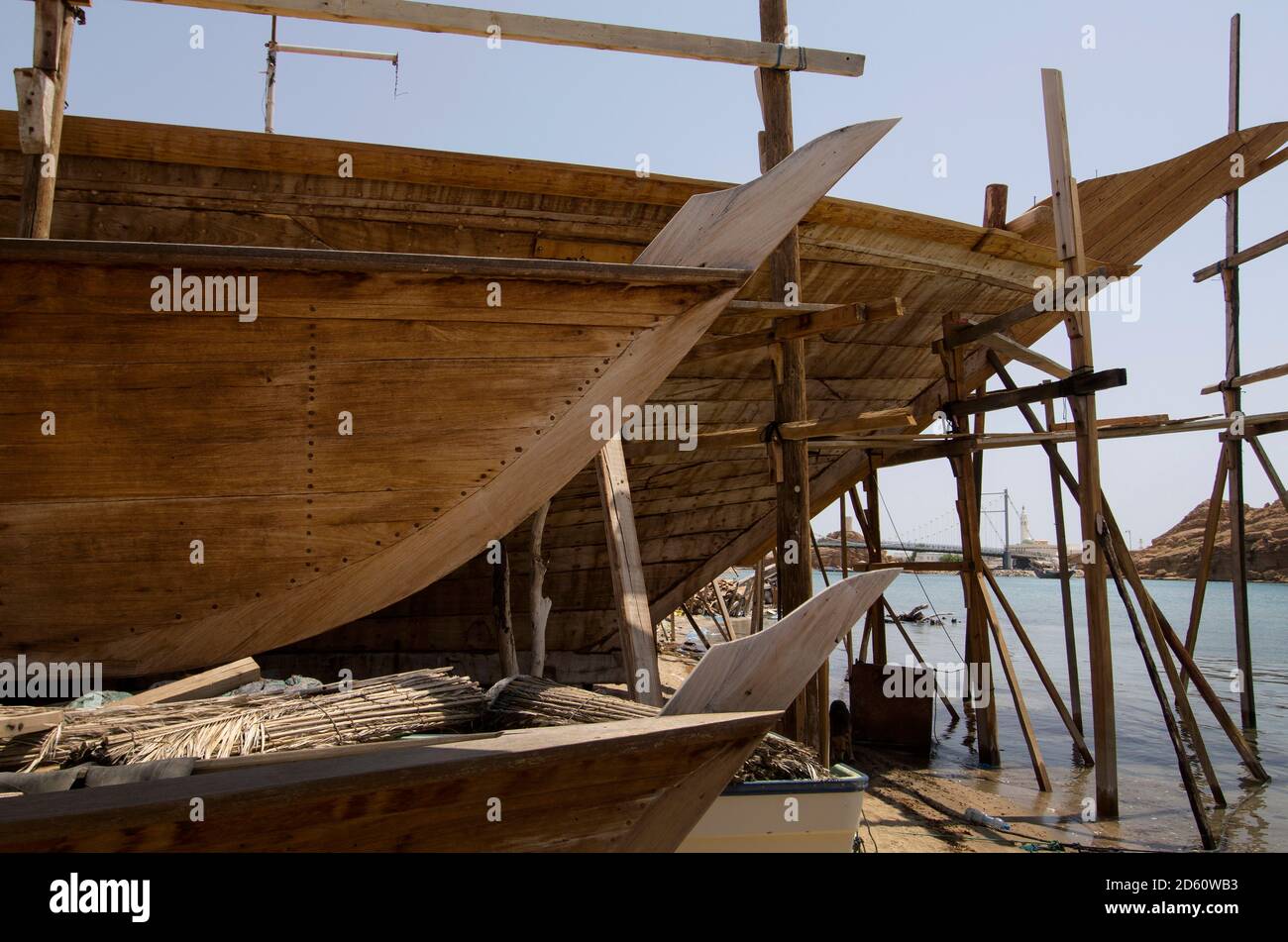 Sur, Oman. 27th May, 2014. A view of the traditional wooden Dhow ...