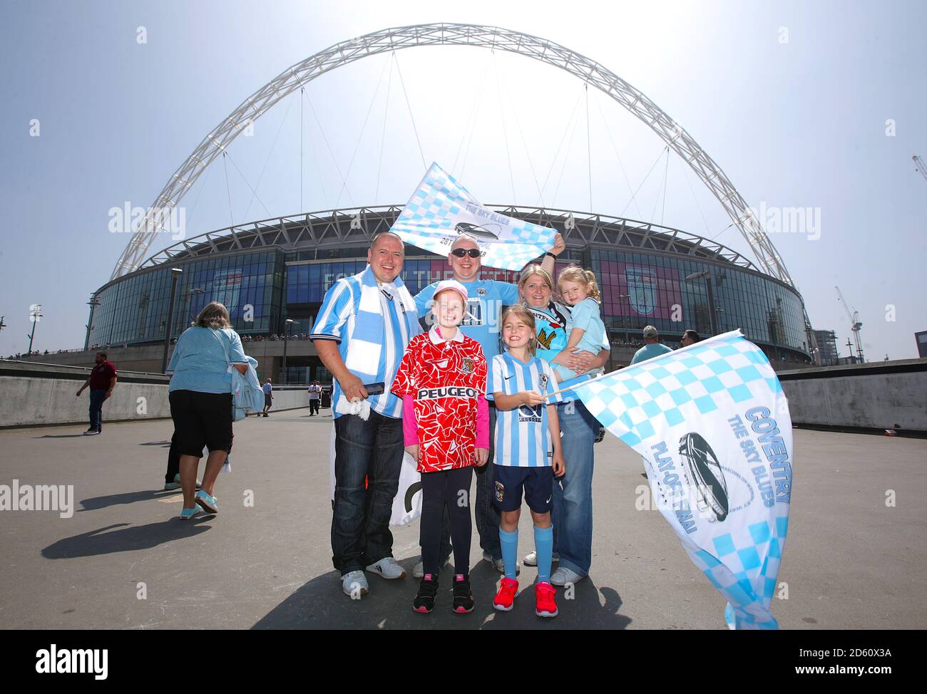 Coventry City fans on Wembley Way ahead of the match Stock Photo - Alamy