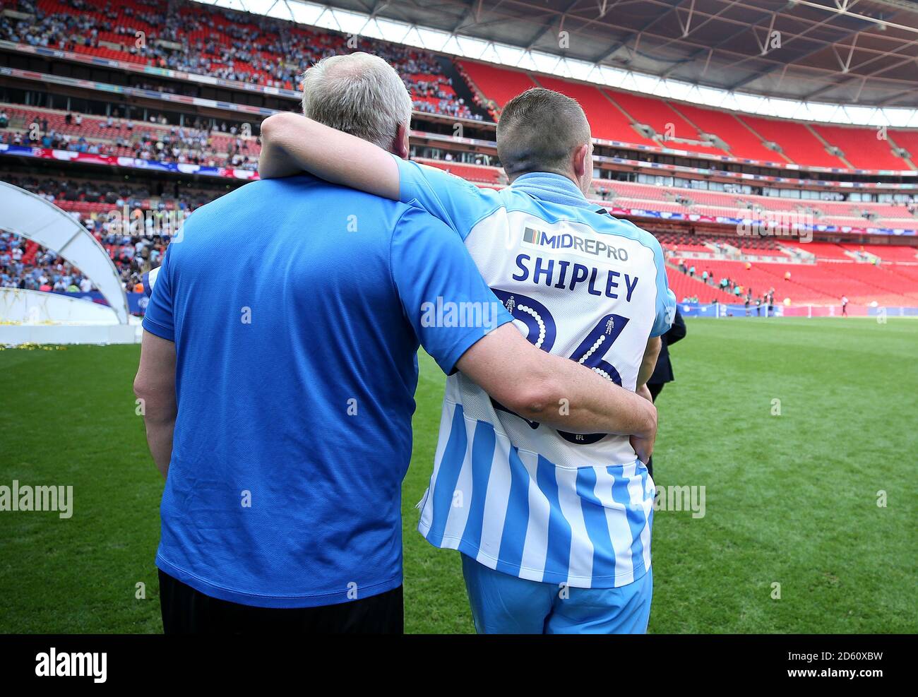 Coventry City's Jordan Shipley (right) and assistant manager Adrian ...