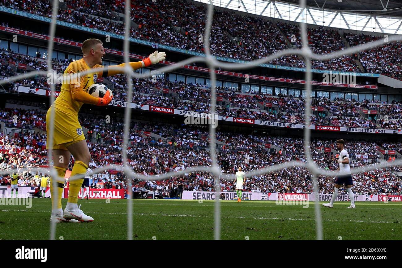 England's Jordan Pickford in action Stock Photo - Alamy