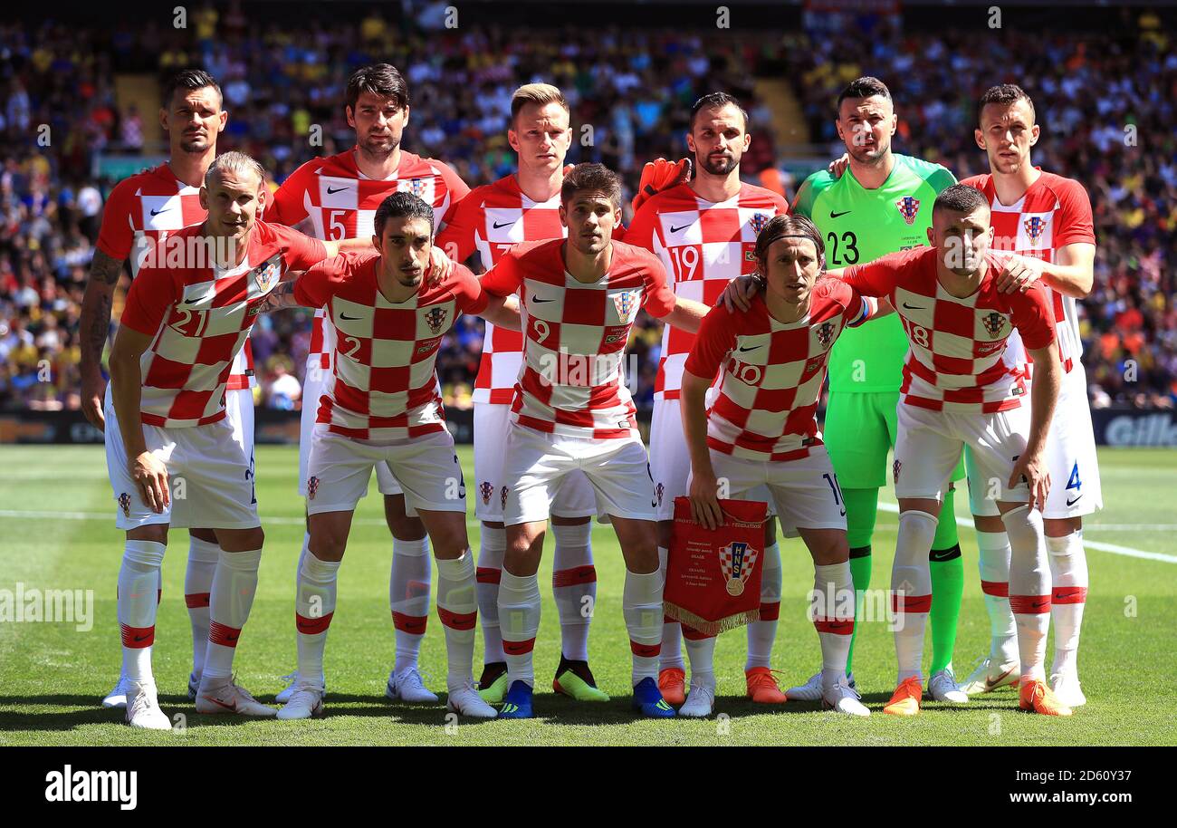 Croatias luka modric vedran corluka hi-res stock photography and images ...