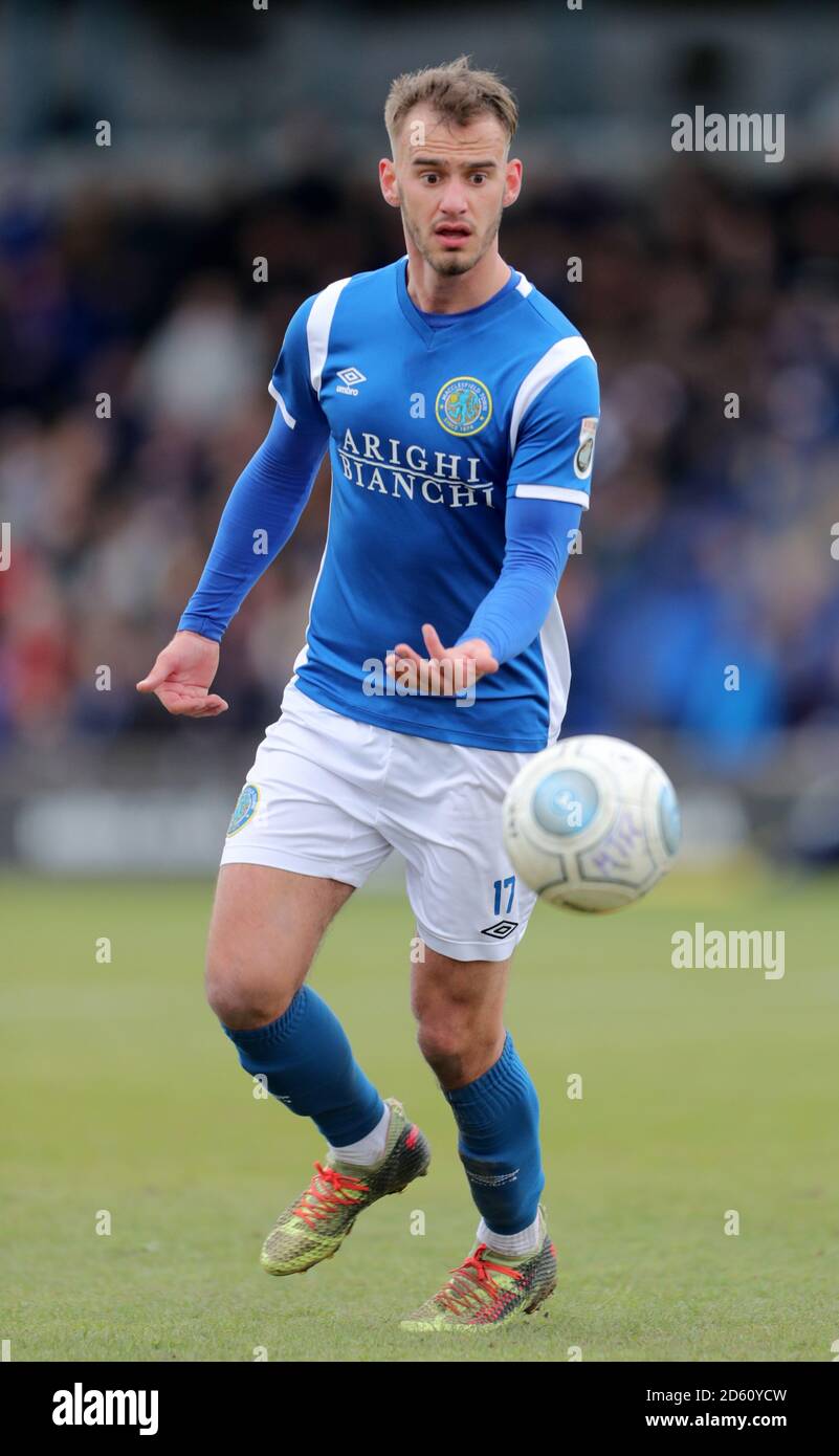 Macclesfield Town's Callum Evans Stock Photo - Alamy
