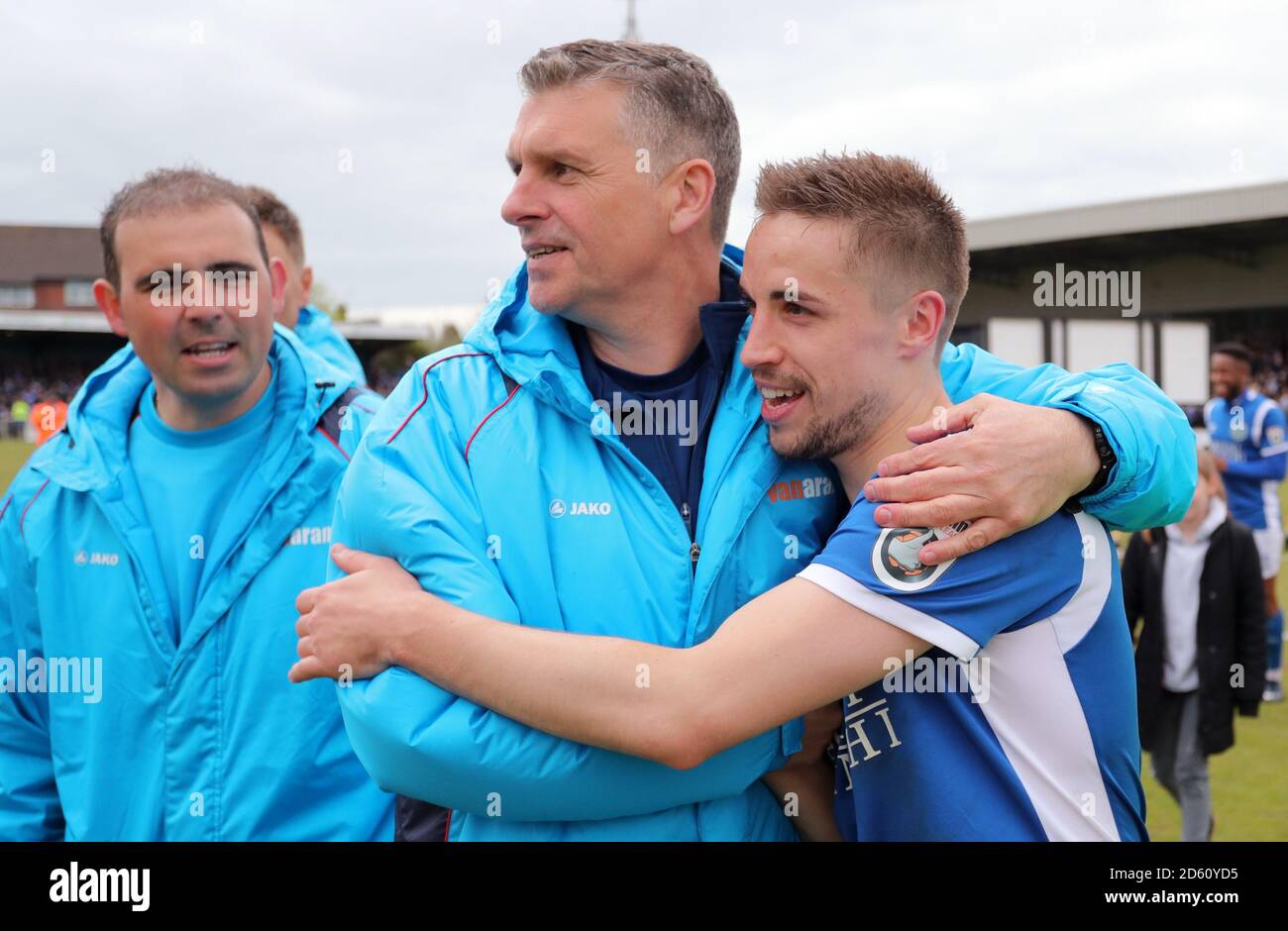 Macclesfield Town manager John Askey and Mitch Hancox Stock Photo - Alamy