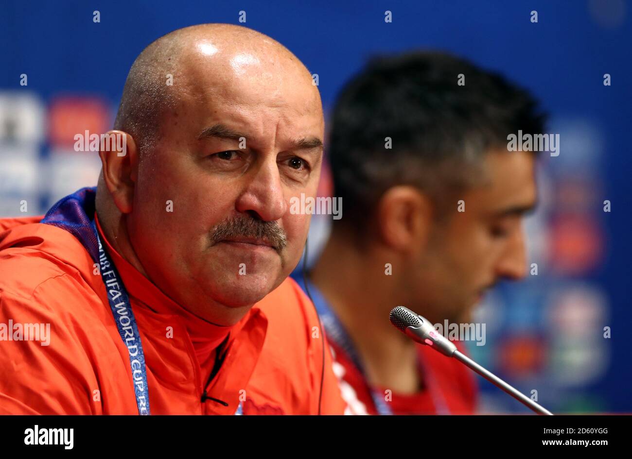 Russia manager Stanislav Cherchesov during a press conference inside ...