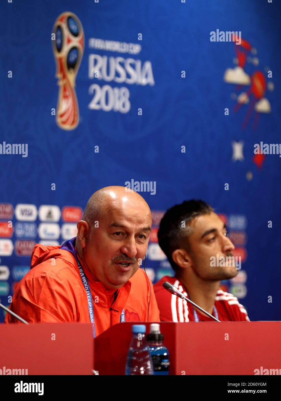Russia manager Stanislav Cherchesov during a press conference inside ...