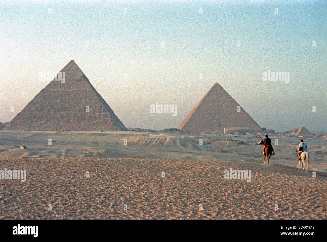 Pyramid of Khafre (Chefren), Pyramid of Menkaure (Mykerinos) (from left ...