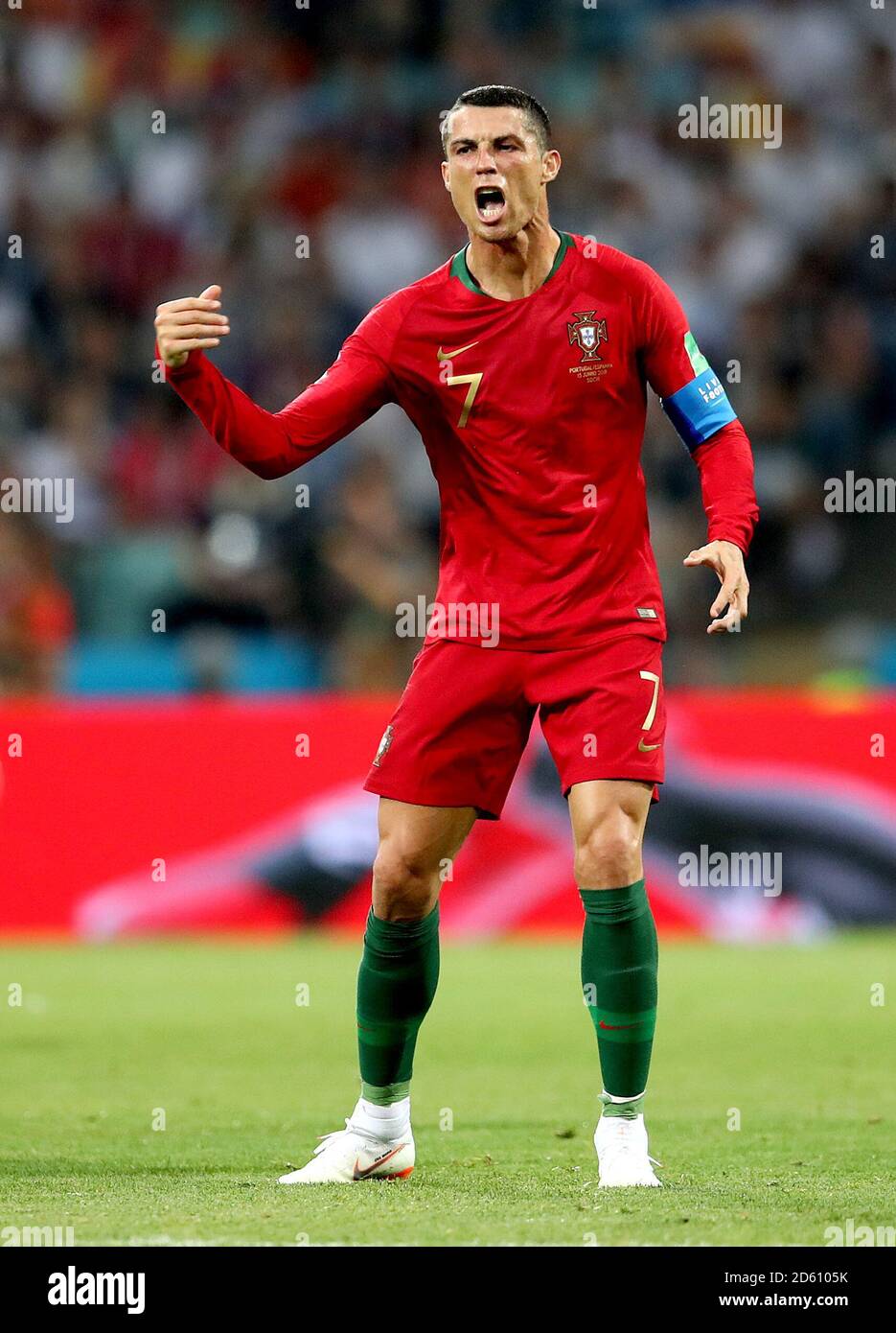 Portugal's Cristiano Ronaldo shouts during the match Stock Photo - Alamy