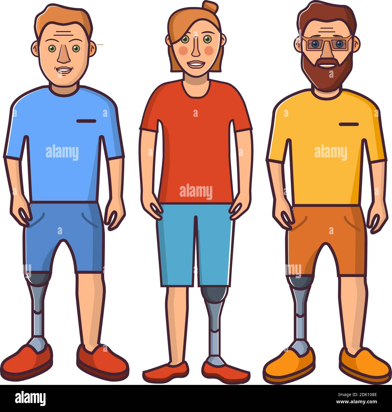 Artificial Leg. Young person,girl an limb.Sport prostheses Stock Vector ...