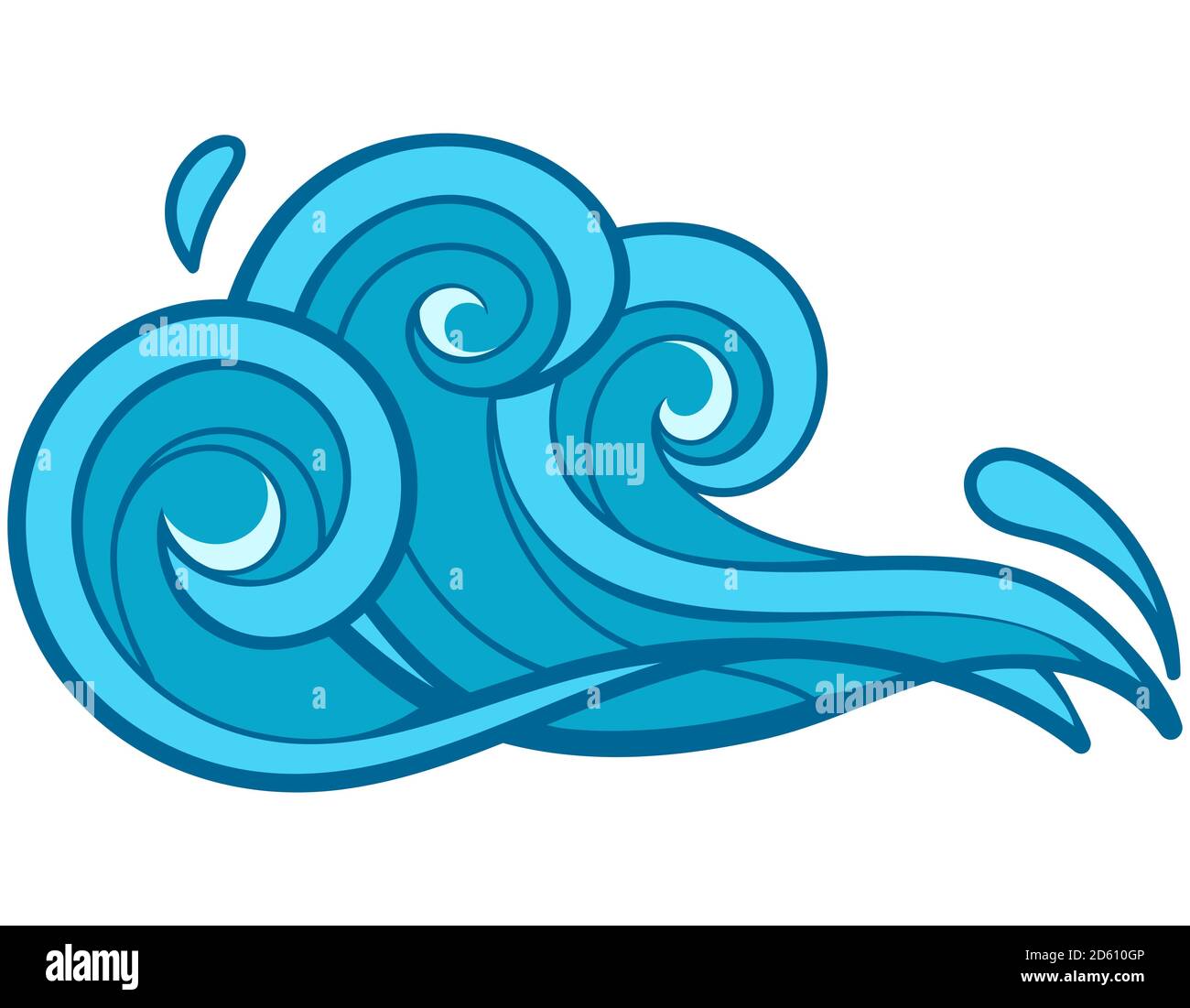 Water in cartoon style. Symbol of nature element Stock Vector Image ...