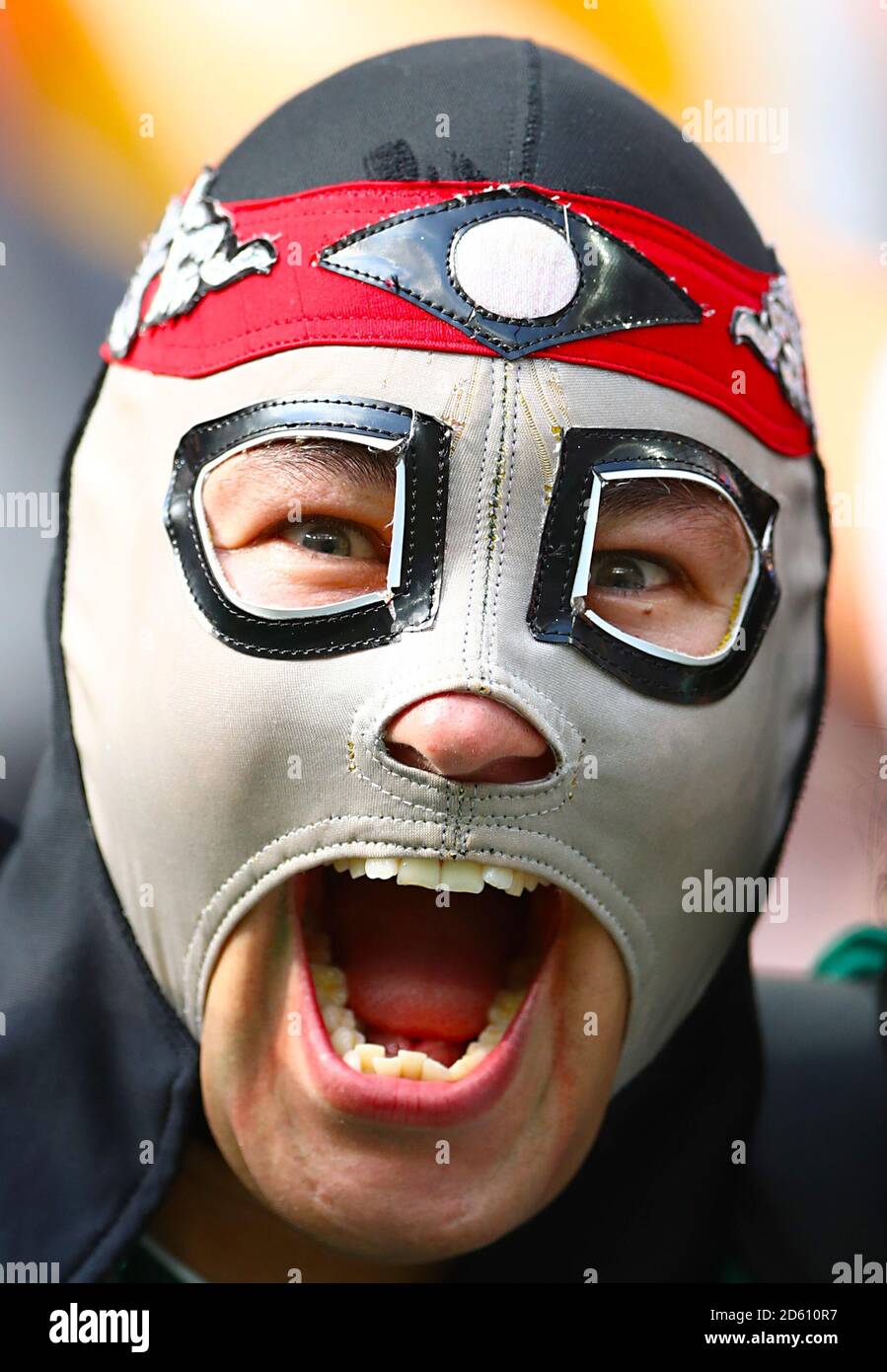 A Mexico fans shows his support ahead of the match Stock Photo - Alamy