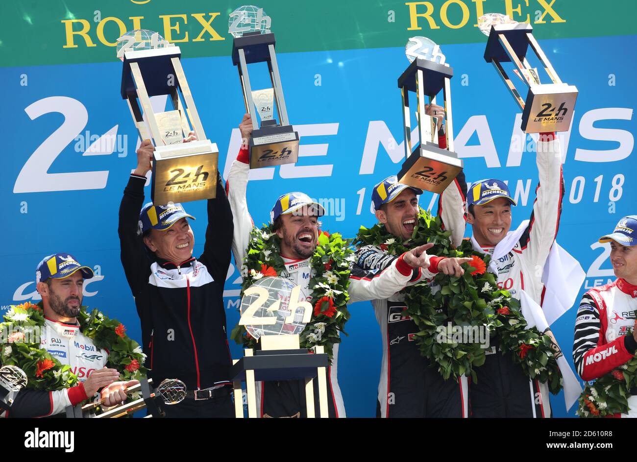 celebrate winning Le Mans Stock Photo - Alamy