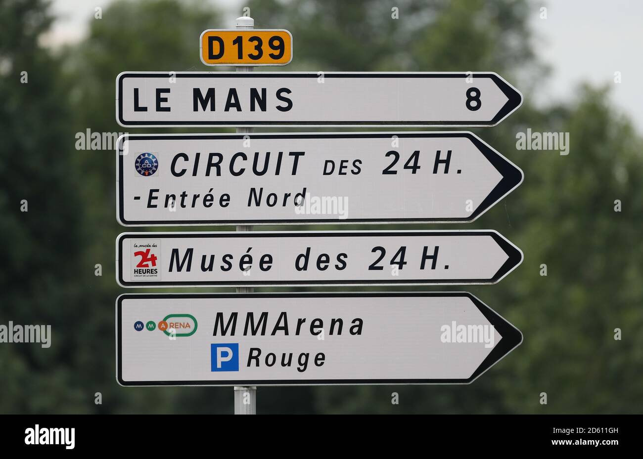 Le Mans street signs Stock Photo - Alamy