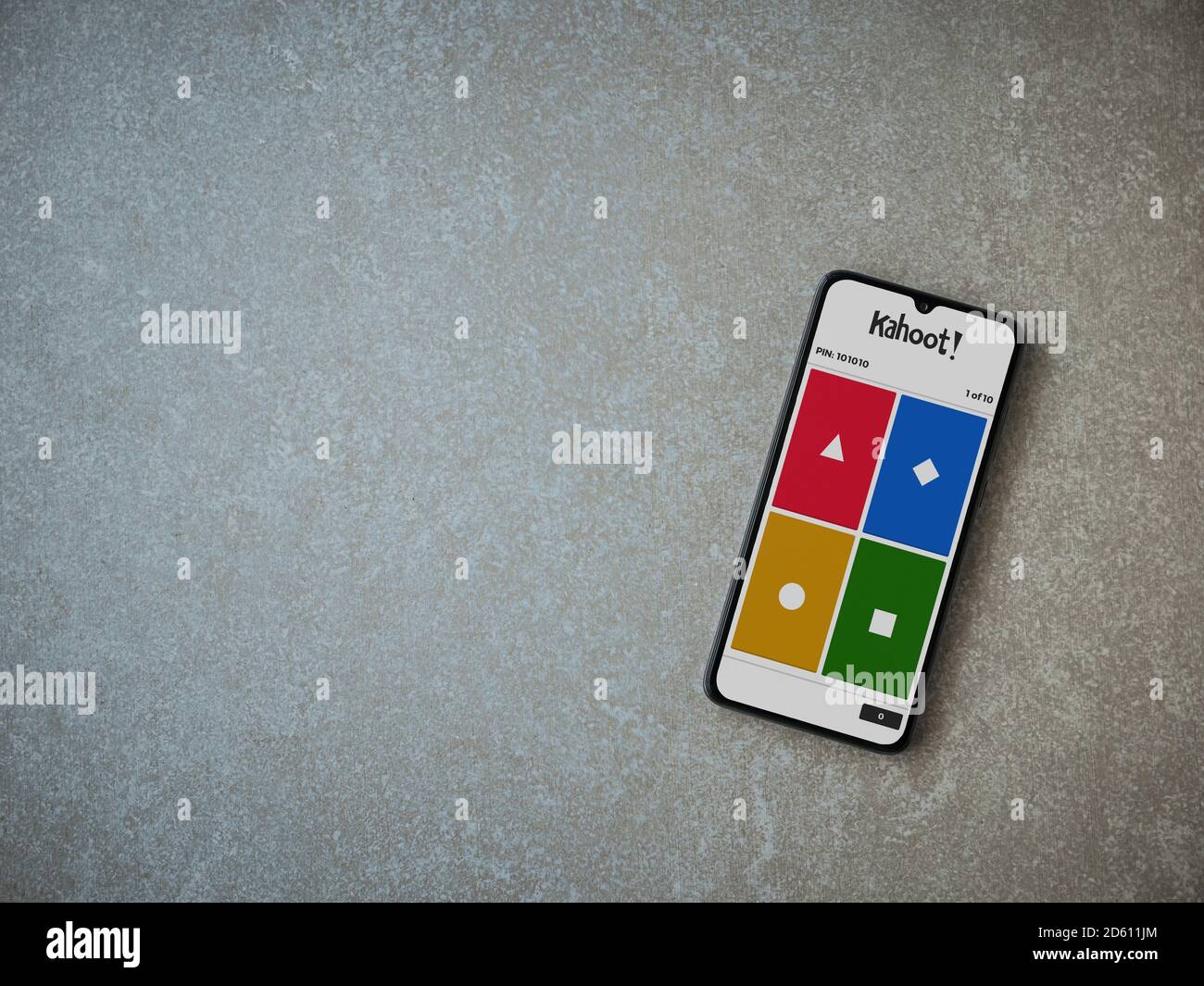 Lod, Israel - July 8, 2020: Kahoot! app launch screen with logo on the ...