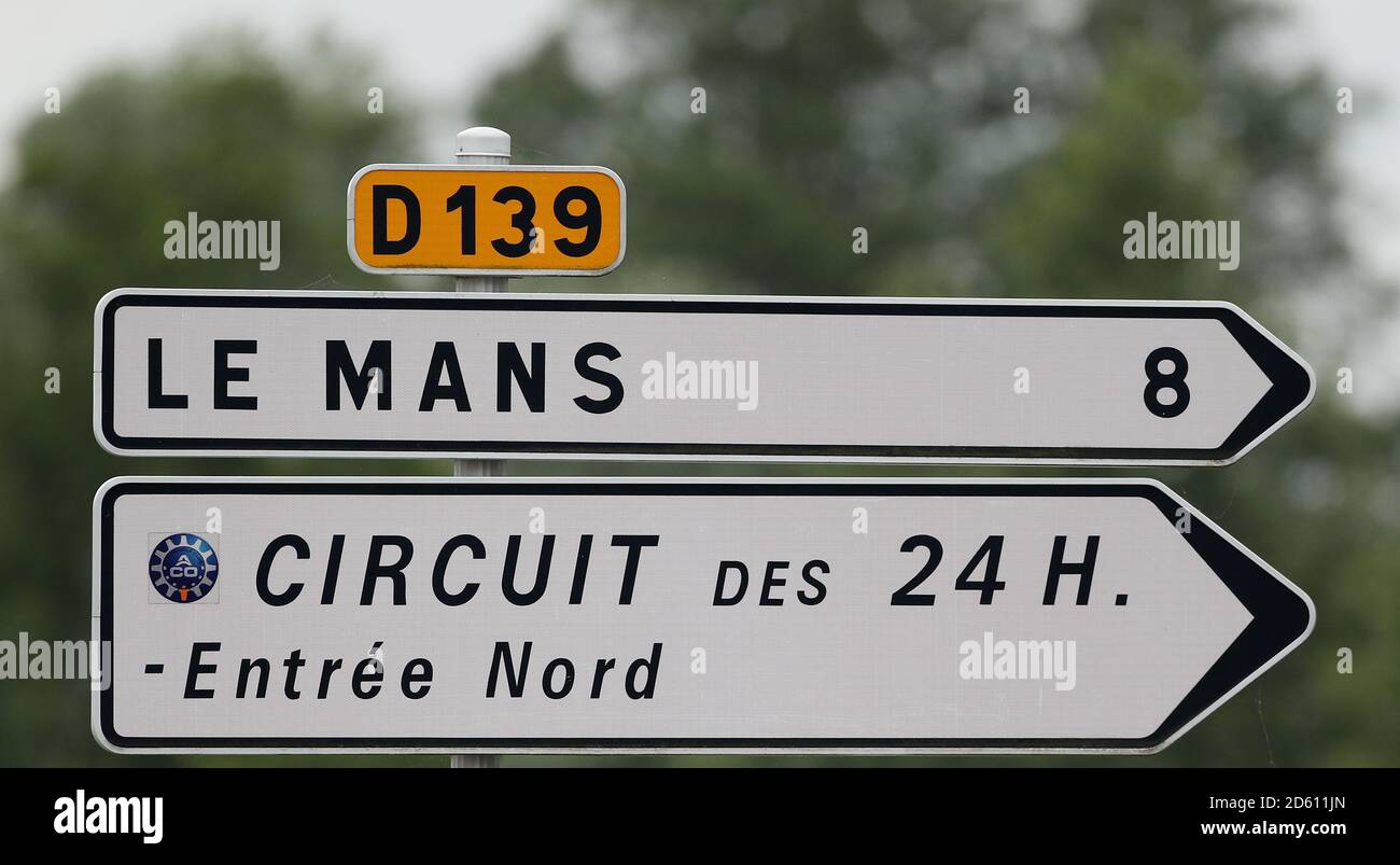 Le Mans street signs Stock Photo - Alamy