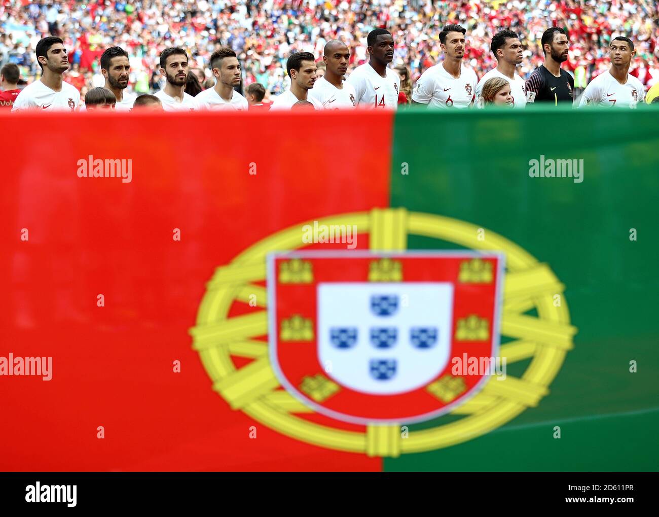 Portugal players line up before the game Stock Photo - Alamy