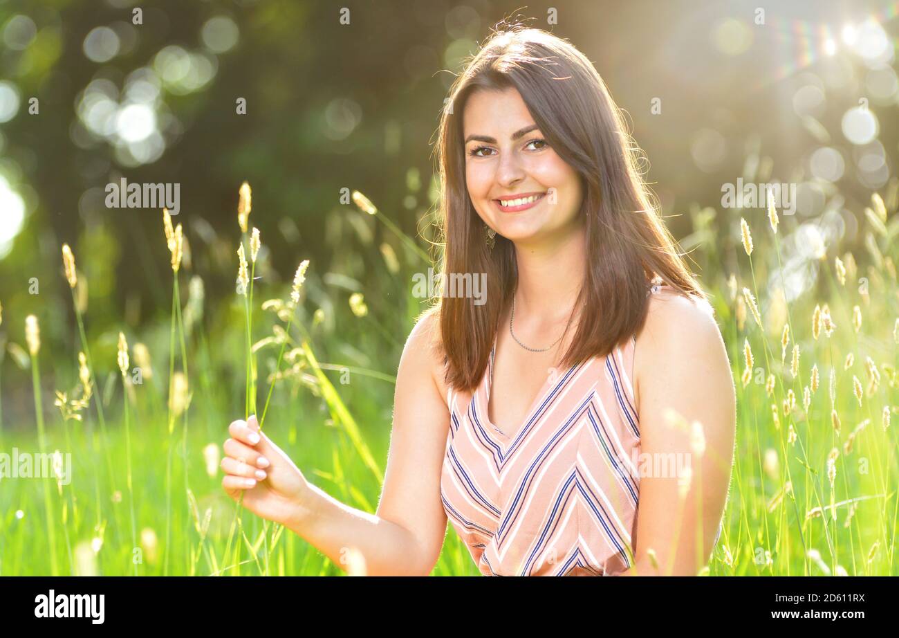 Contentedly hi-res stock photography and images - Alamy