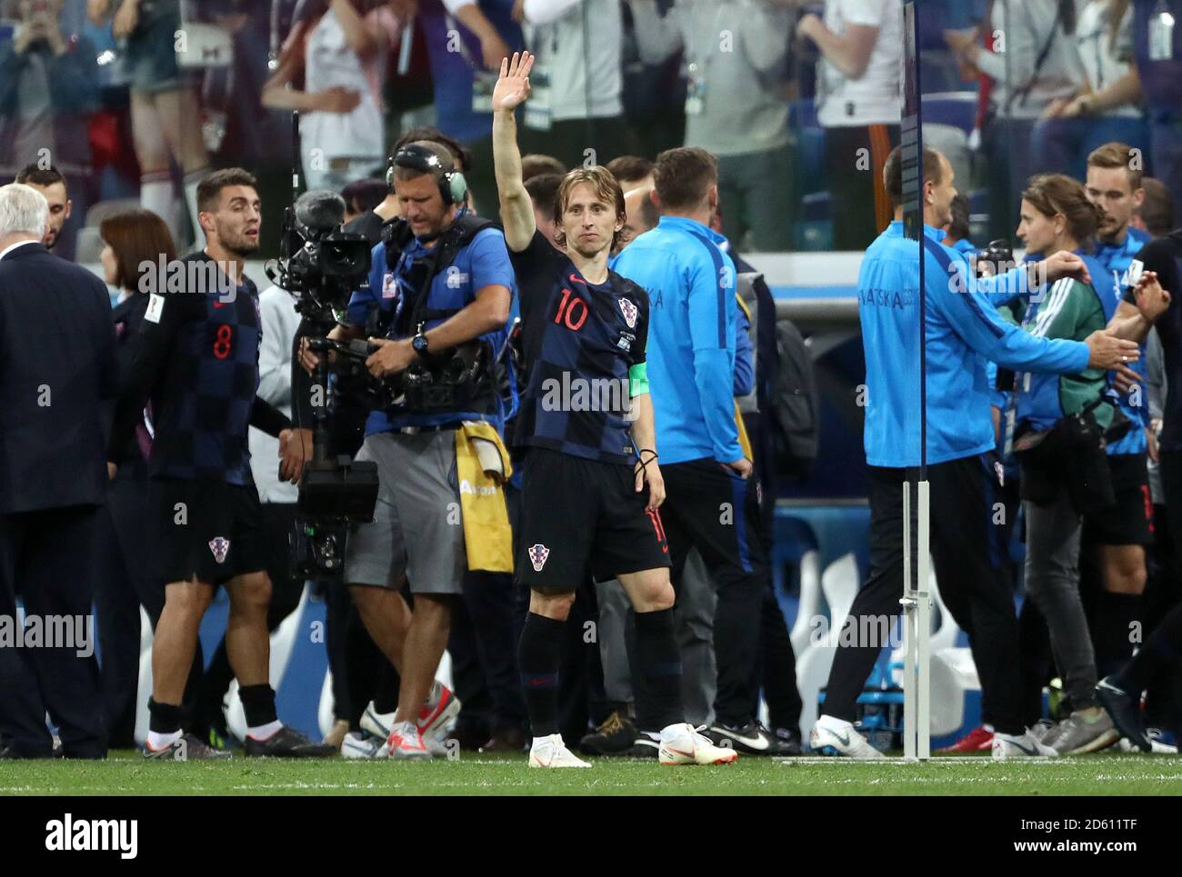 Croatia's Luka Modric salutes the fans after the game Stock Photo - Alamy