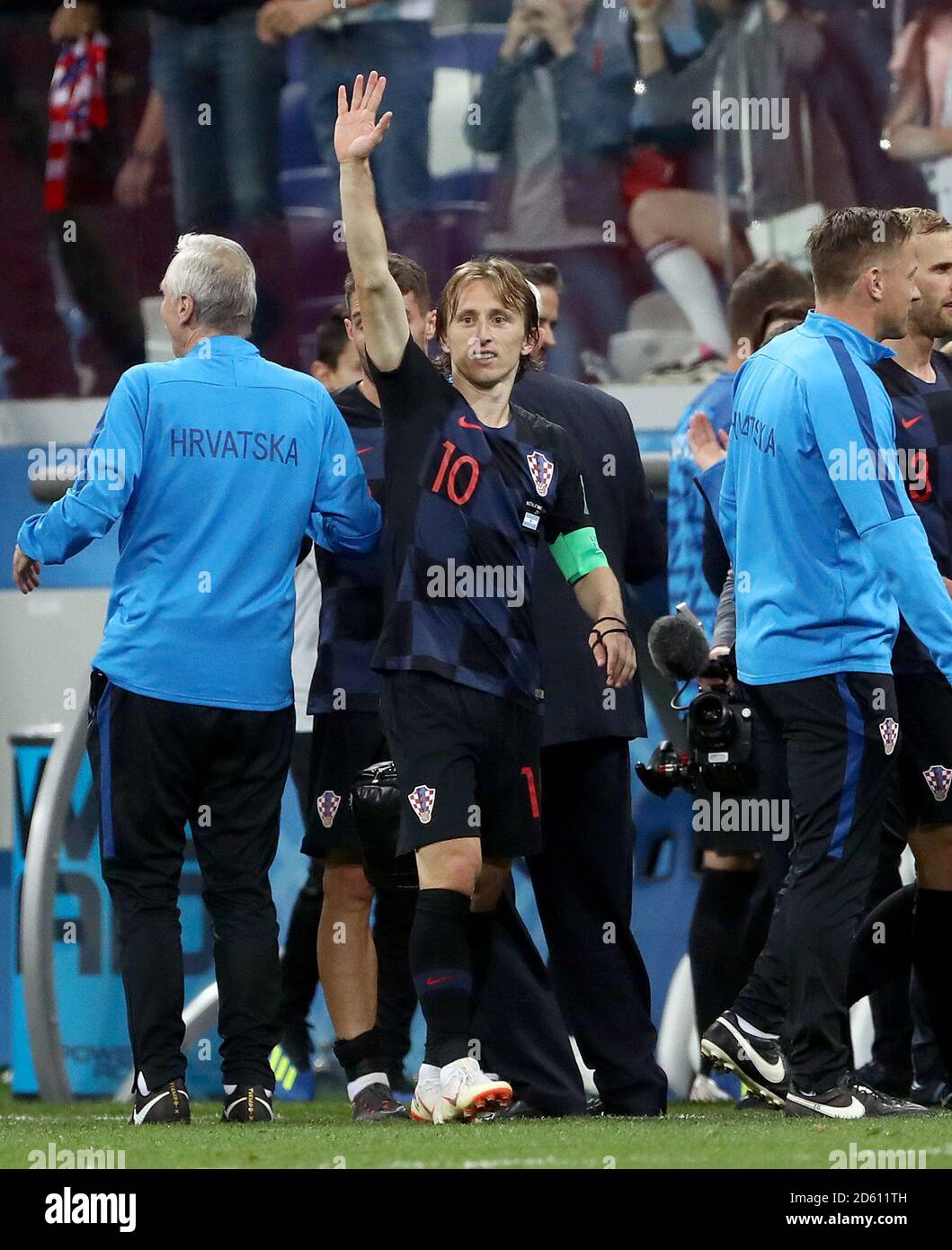 Croatia's Luka Modric salutes the fans after the game Stock Photo - Alamy