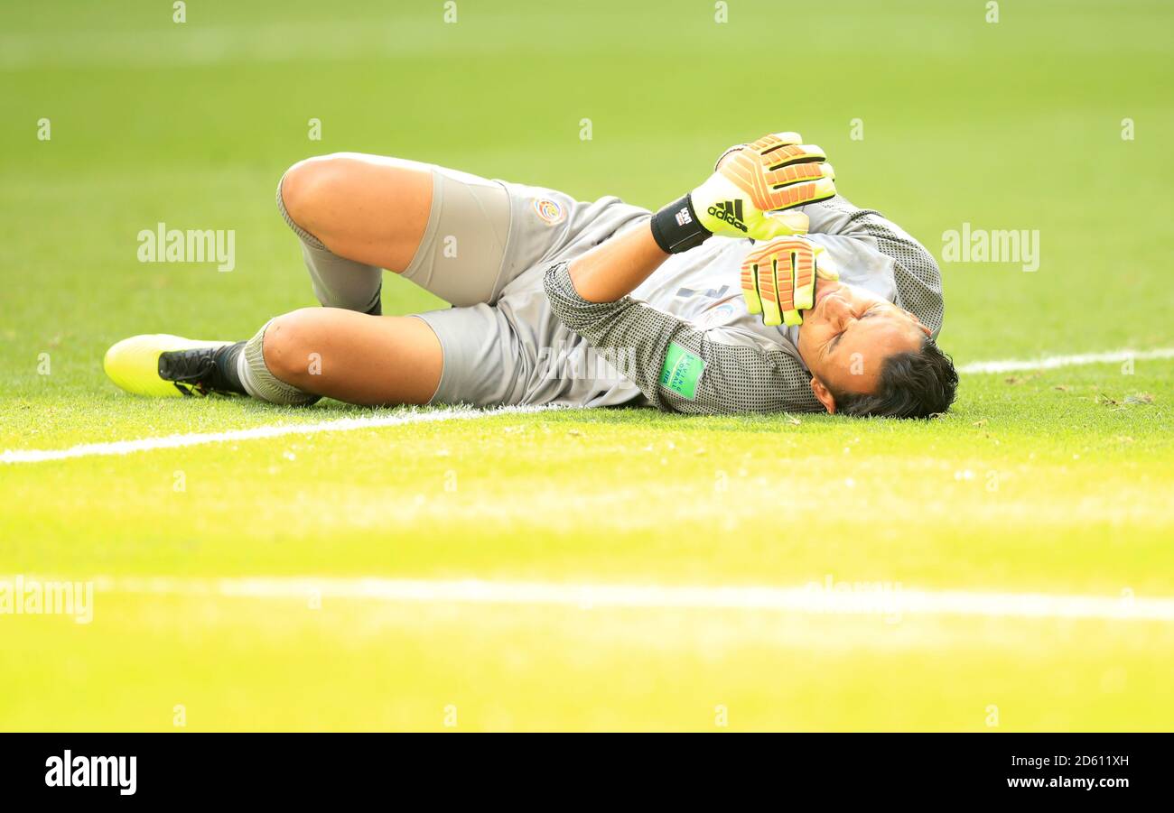 Costa Rica goalkeeper Keylor Navas shows his dejection Stock Photo - Alamy