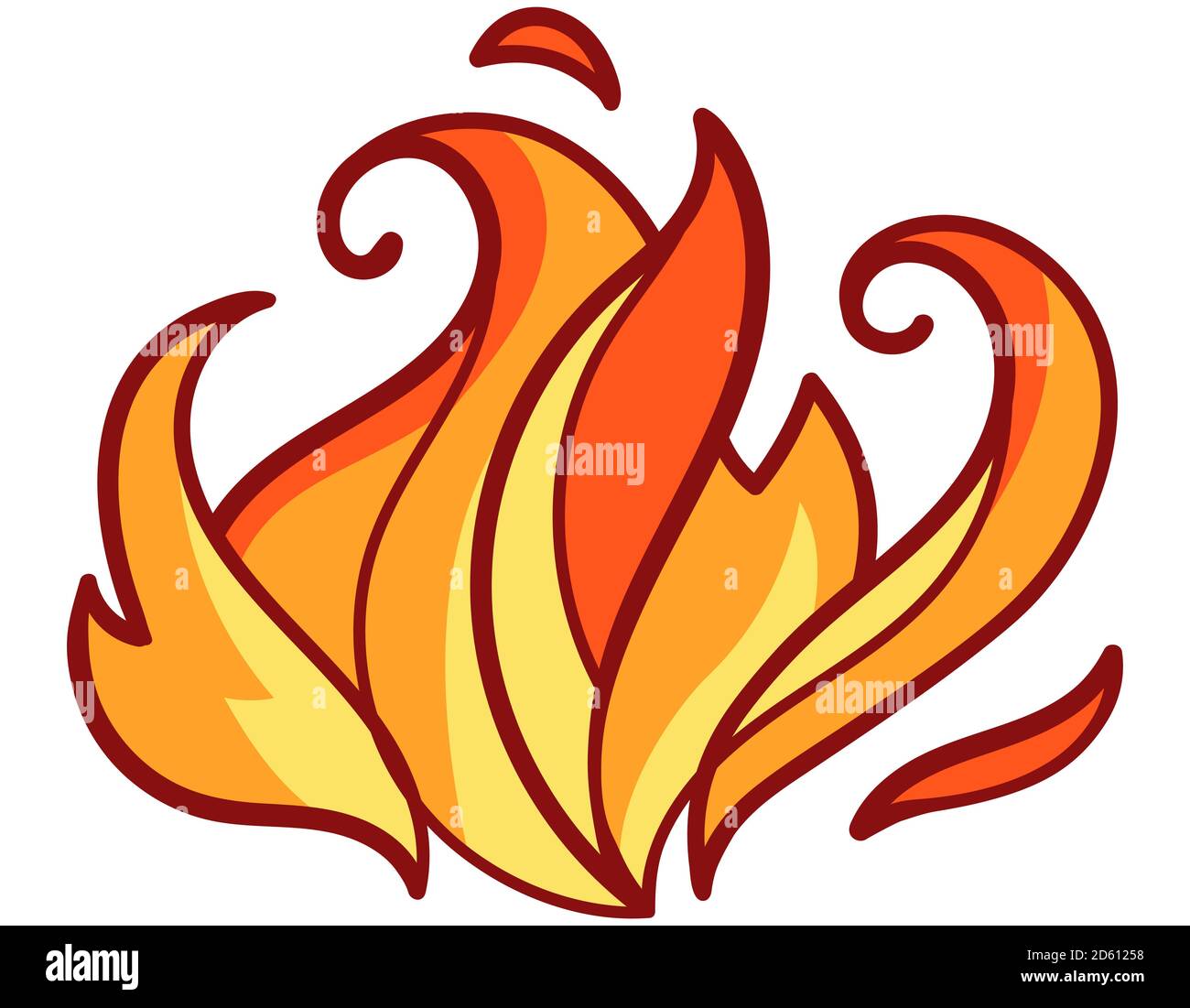 Burning fire in orange Cut Out Stock Images & Pictures - Alamy