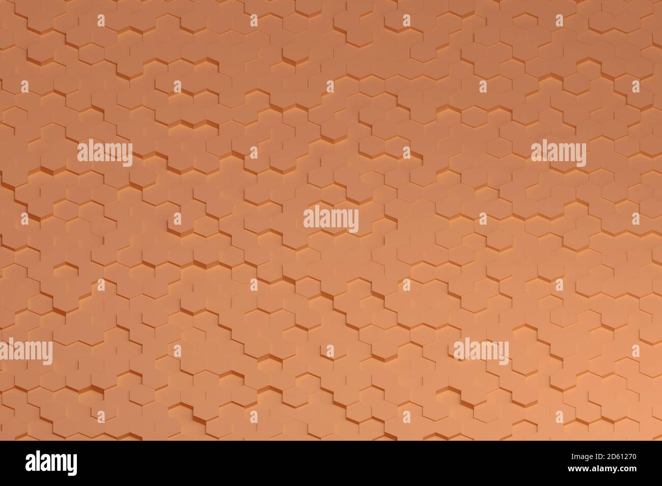 Orange hexagons pattern. 3d illustration Stock Photo - Alamy