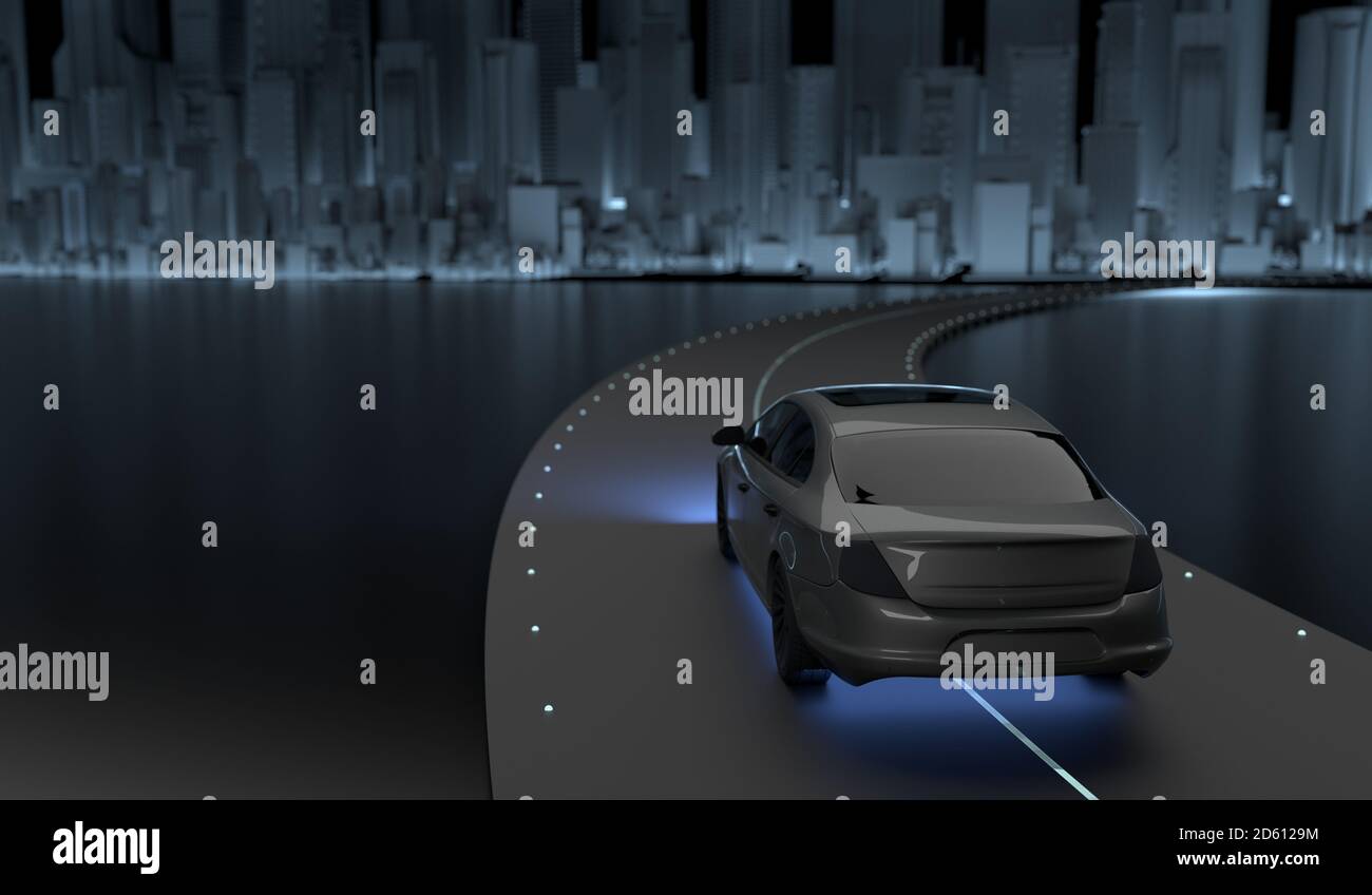 Autonomous Self Driving Vehicle, Driverless Car Stock Photo - Alamy