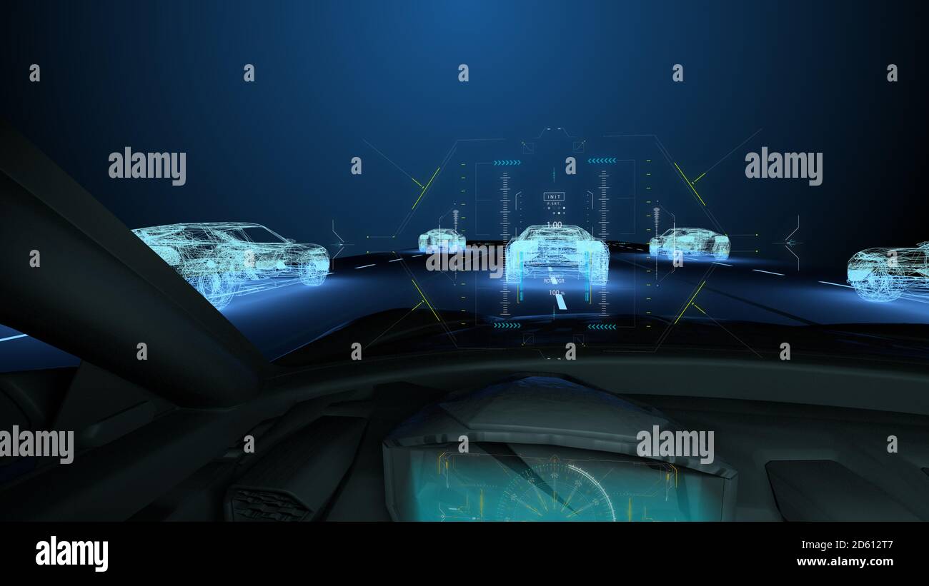 Autonomous Self Driving Vehicle, Driverless Car Stock Photo - Alamy