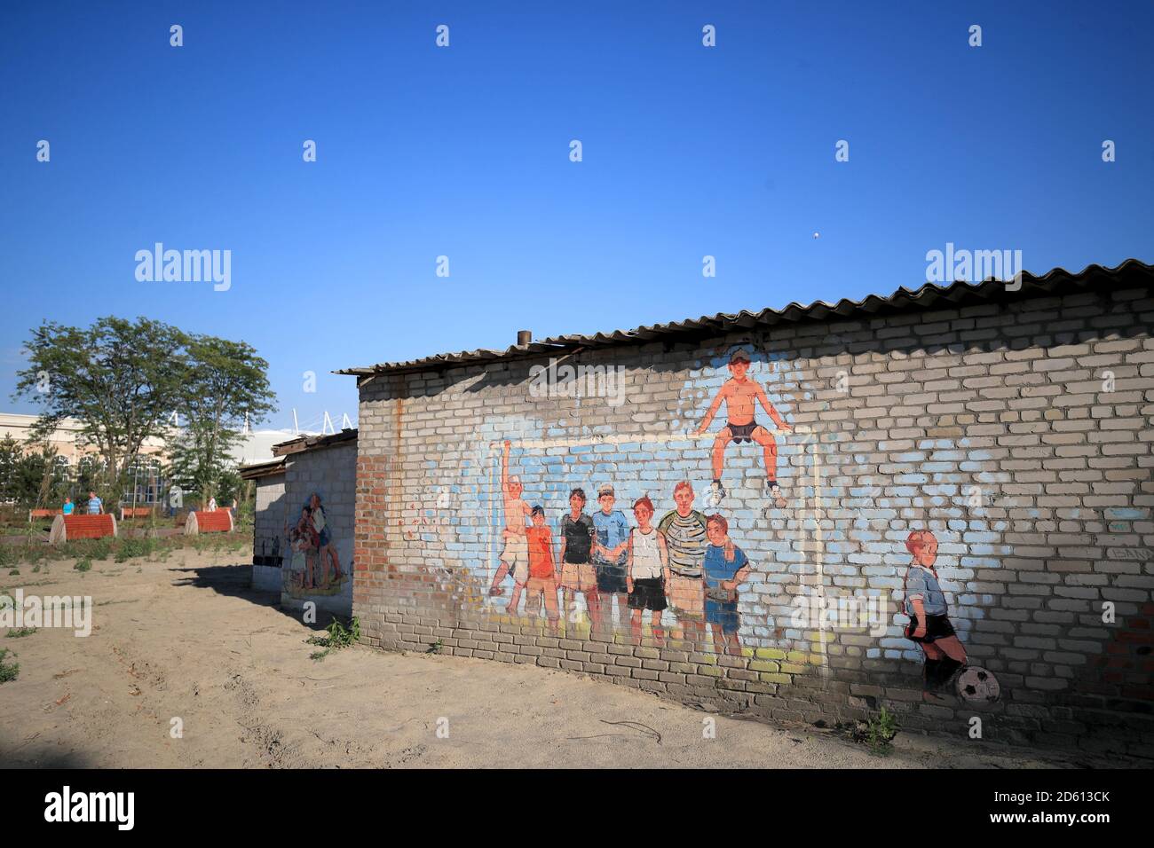 Football mural hi-res stock photography and images - Alamy