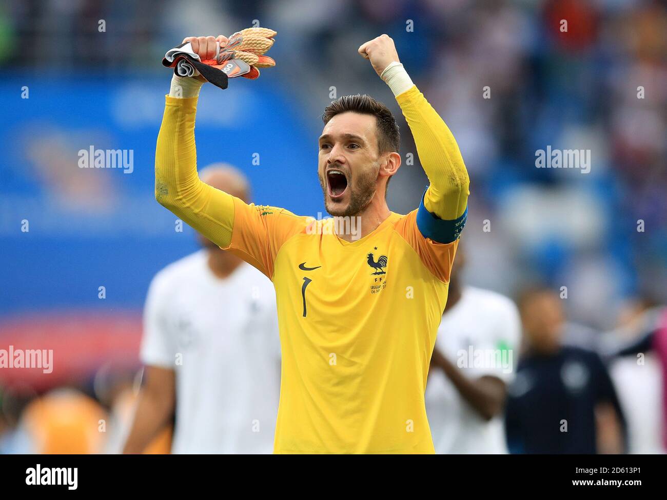 France goalkeeper Hugo Lloris celebrates after the game Stock Photo - Alamy