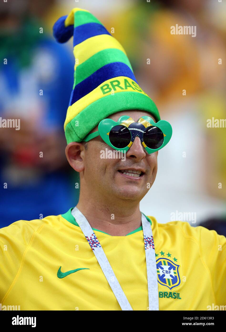 A Brazil fan before the game Stock Photo - Alamy