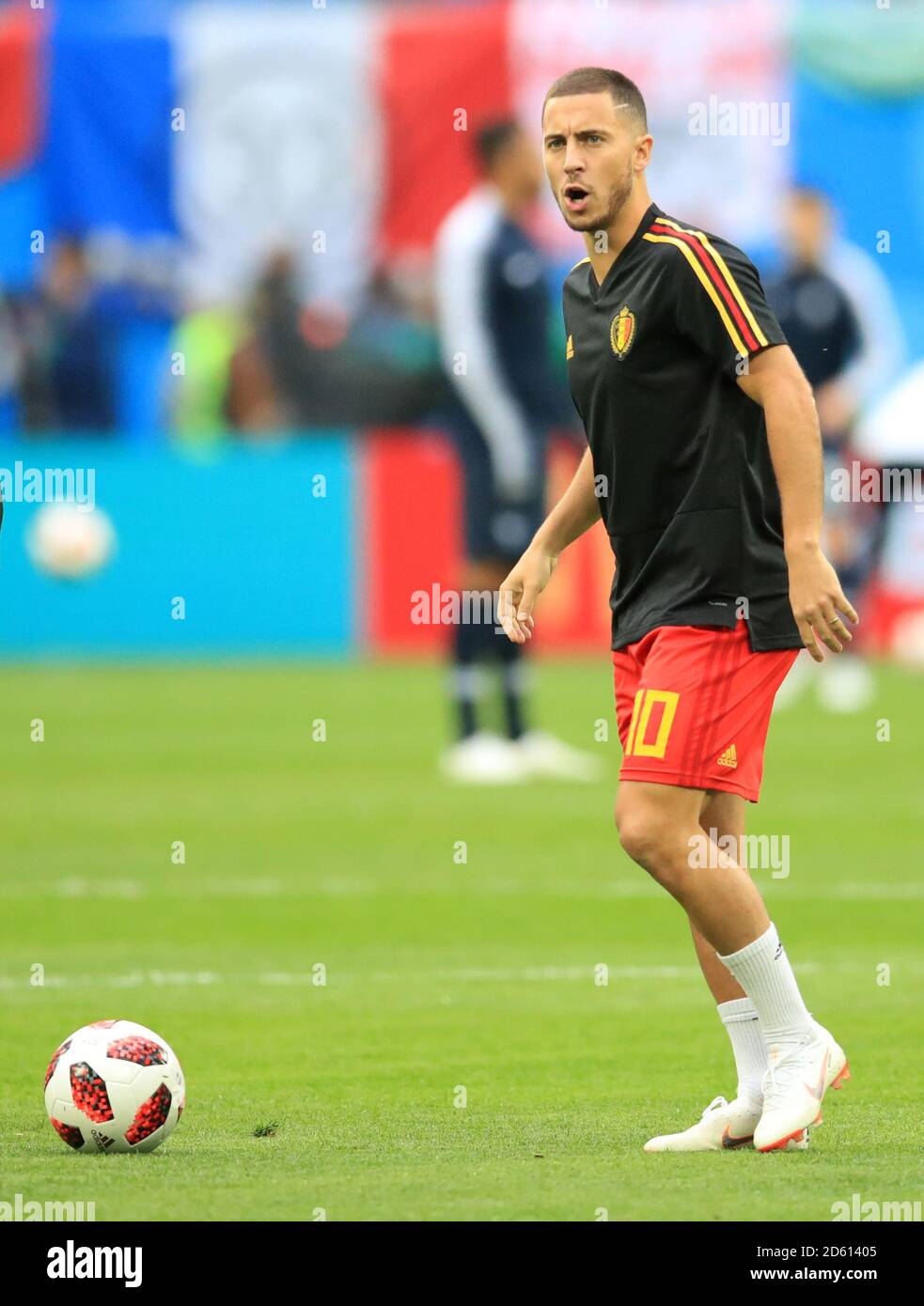 Belgium's Eden Hazard warms up Stock Photo - Alamy