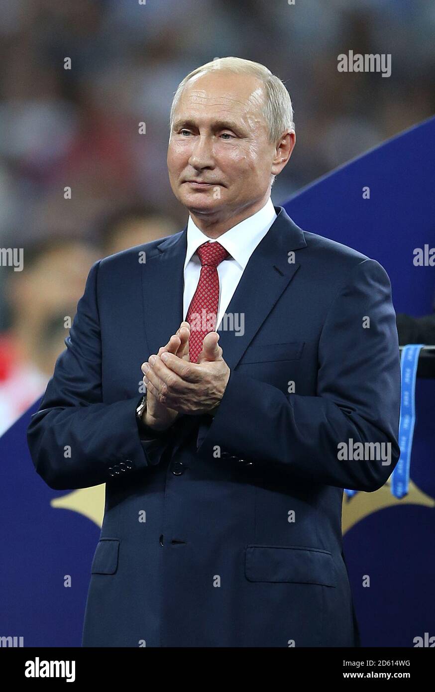 Russian President Vladimir Putin before the trophy presentation after ...