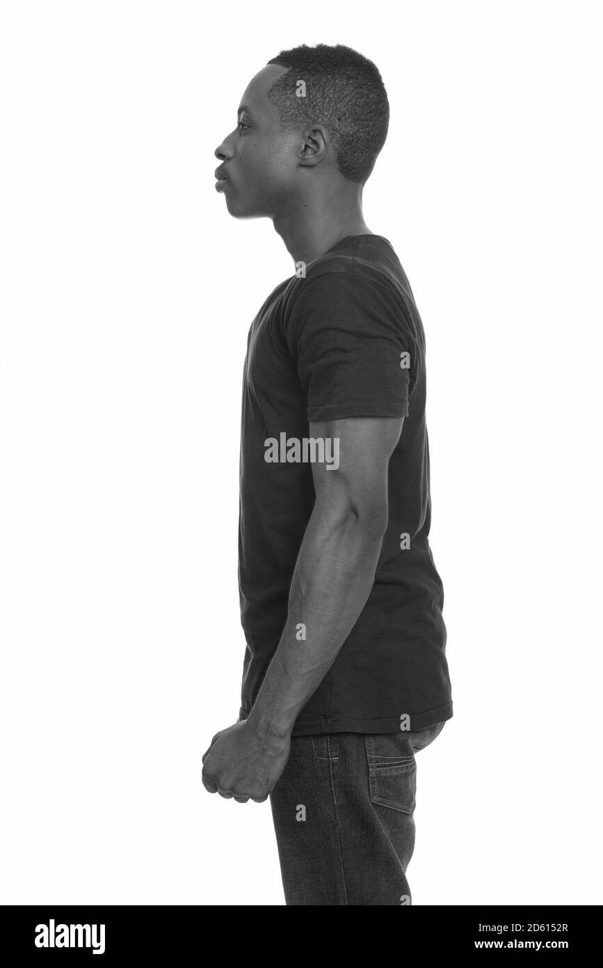 African side profile looking Black and White Stock Photos & Images - Alamy