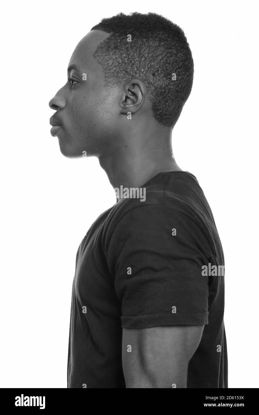 African side profile looking Black and White Stock Photos & Images - Alamy