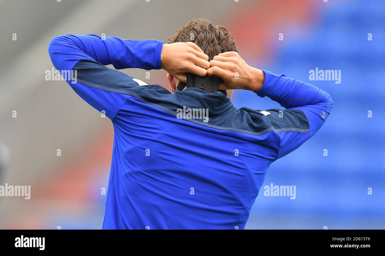 Nottingham Forest's Thomas Lam inserts his health monitoring chip Stock ...