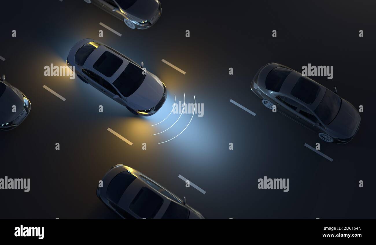 Autonomous Self Driving Vehicle, Driverless Car Stock Photo - Alamy