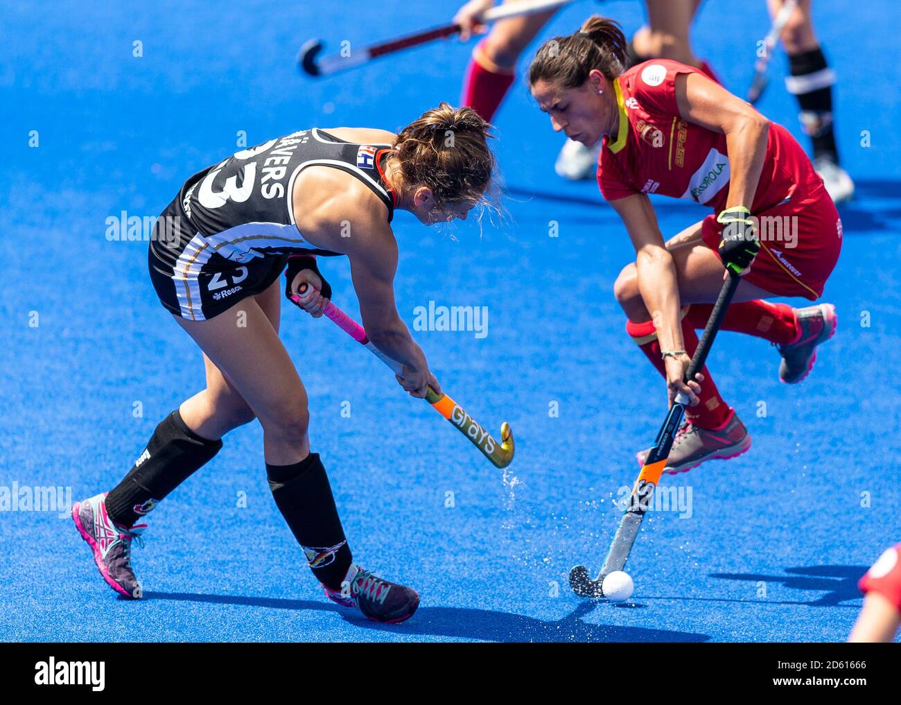 Spain's Rocio Gutierrez (right) and Germany's Marie Mavers Stock Photo ...