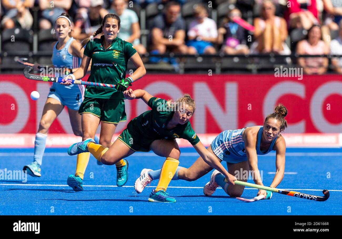 Argentina's Julieta Jankunas shoots for goal Stock Photo - Alamy