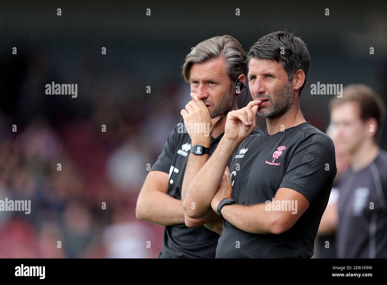 Lincoln City Manager Danny Cowley and assistant Nick Cowley Stock Photo ...