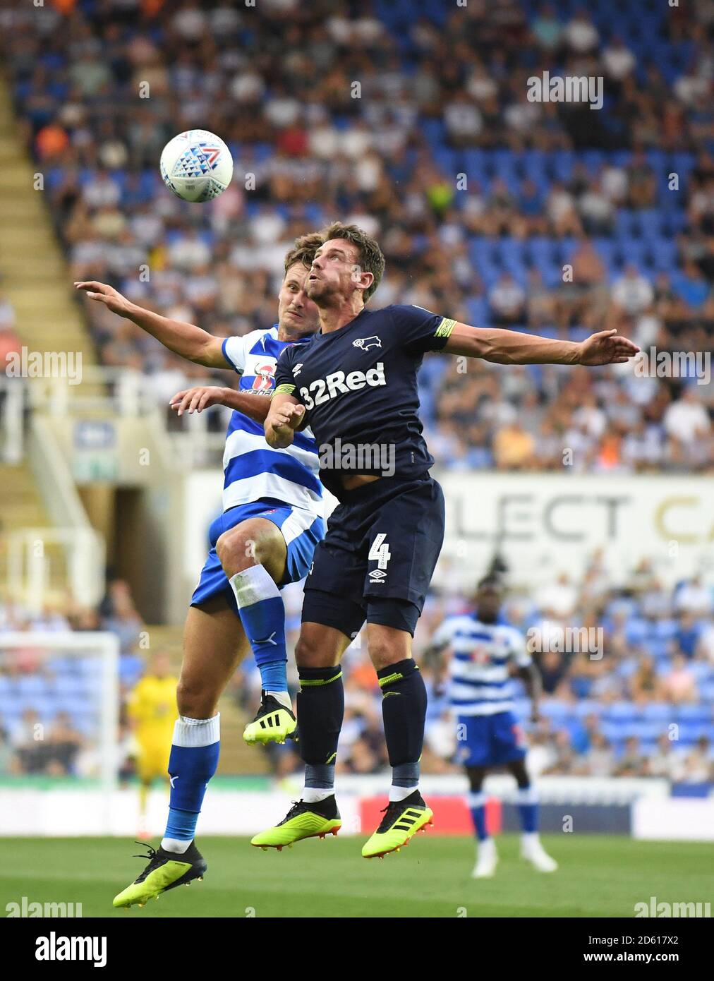 Derby County's Craig Bryson (right) and Reading's John Swift (left ...