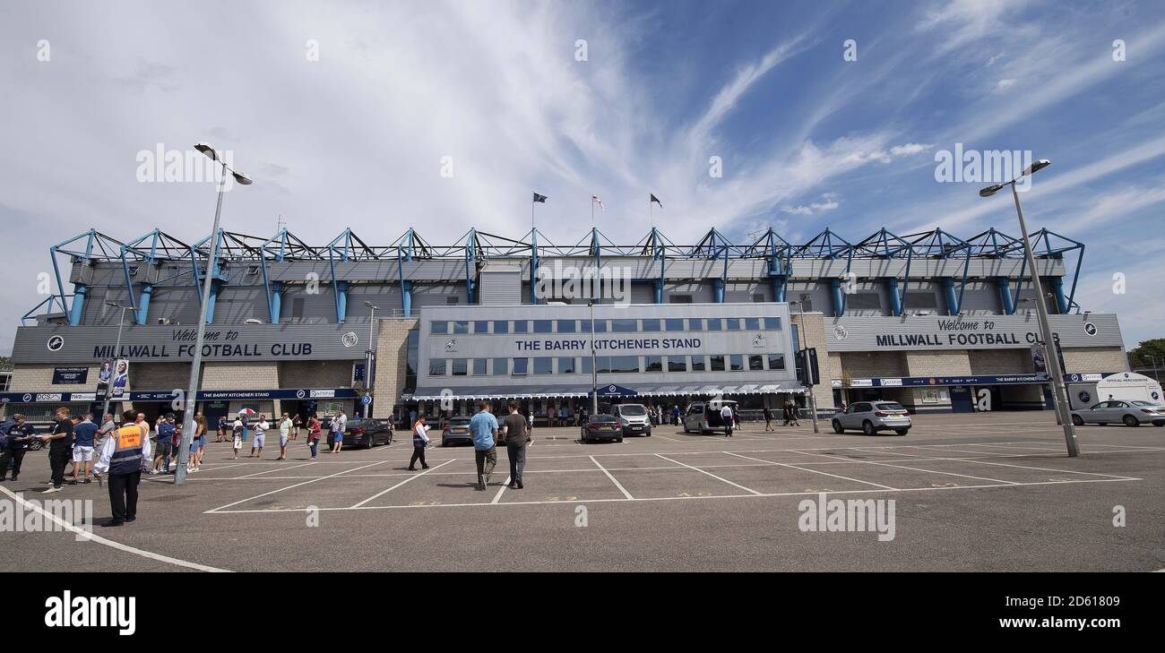 A general view of The Den Stock Photo - Alamy