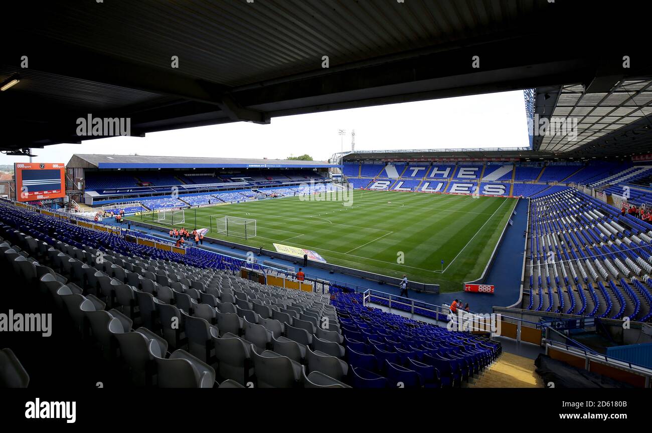 A general view of the St Andrew's Trillion Trophy Stadium prior to kick ...