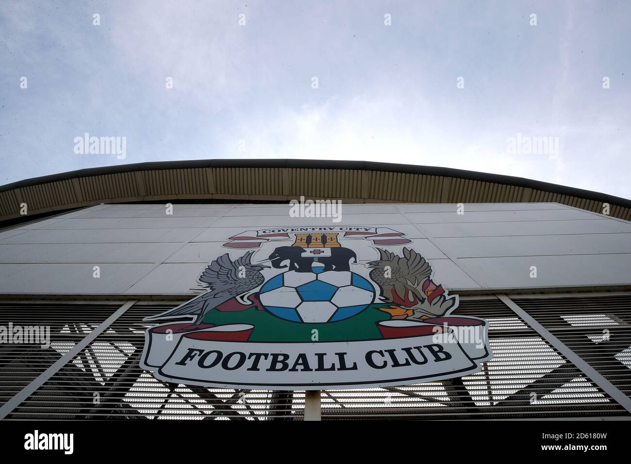 A detail view of the Coventry City crest at the Ricoh Arena Stock Photo ...