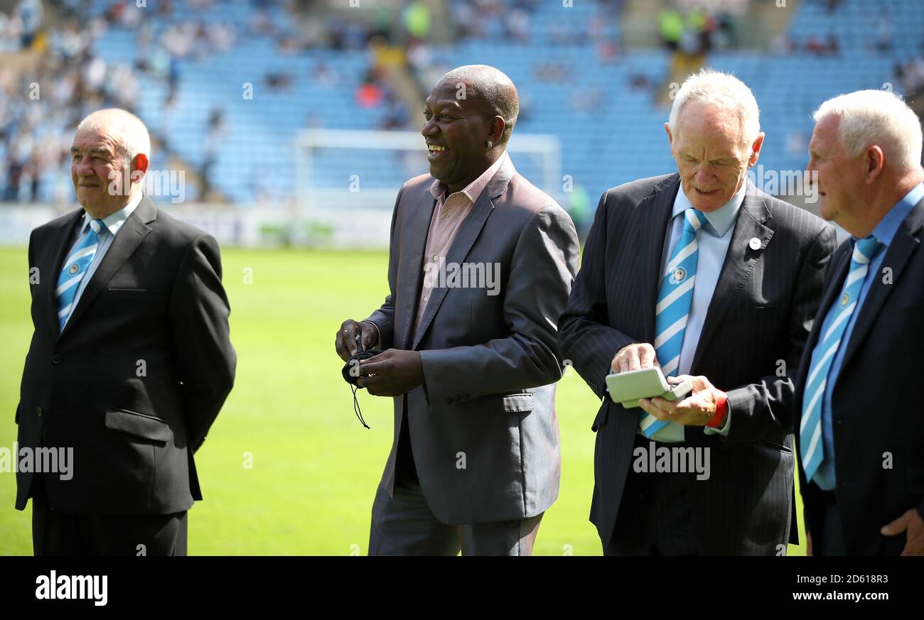 Former Coventry City players Quintin Young (left), David Bennett ...