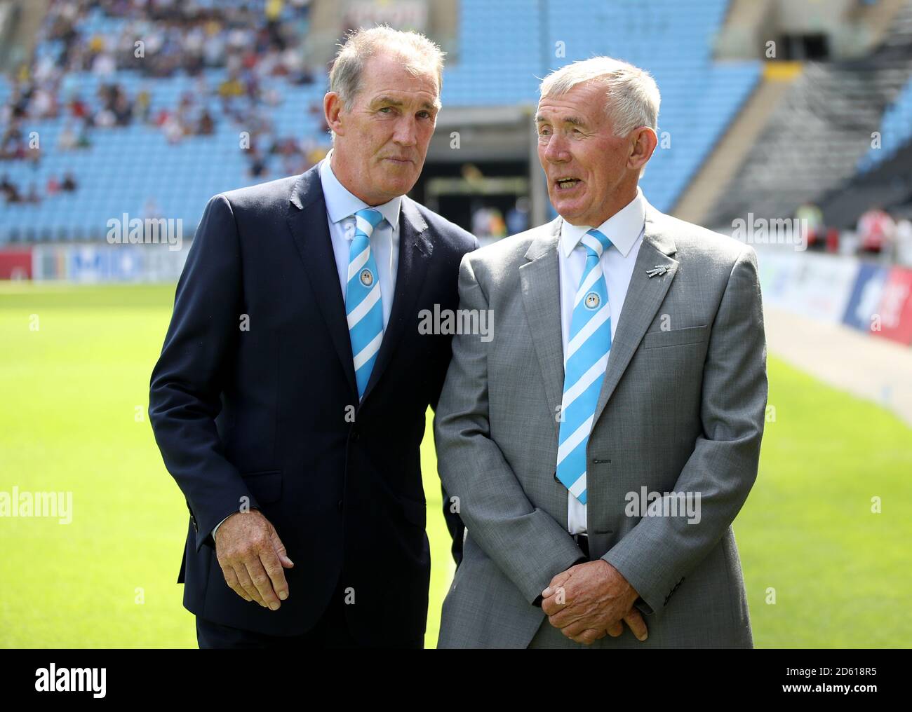 Former Coventry City players Billy Rafferty (left) and Bill Glazier ...